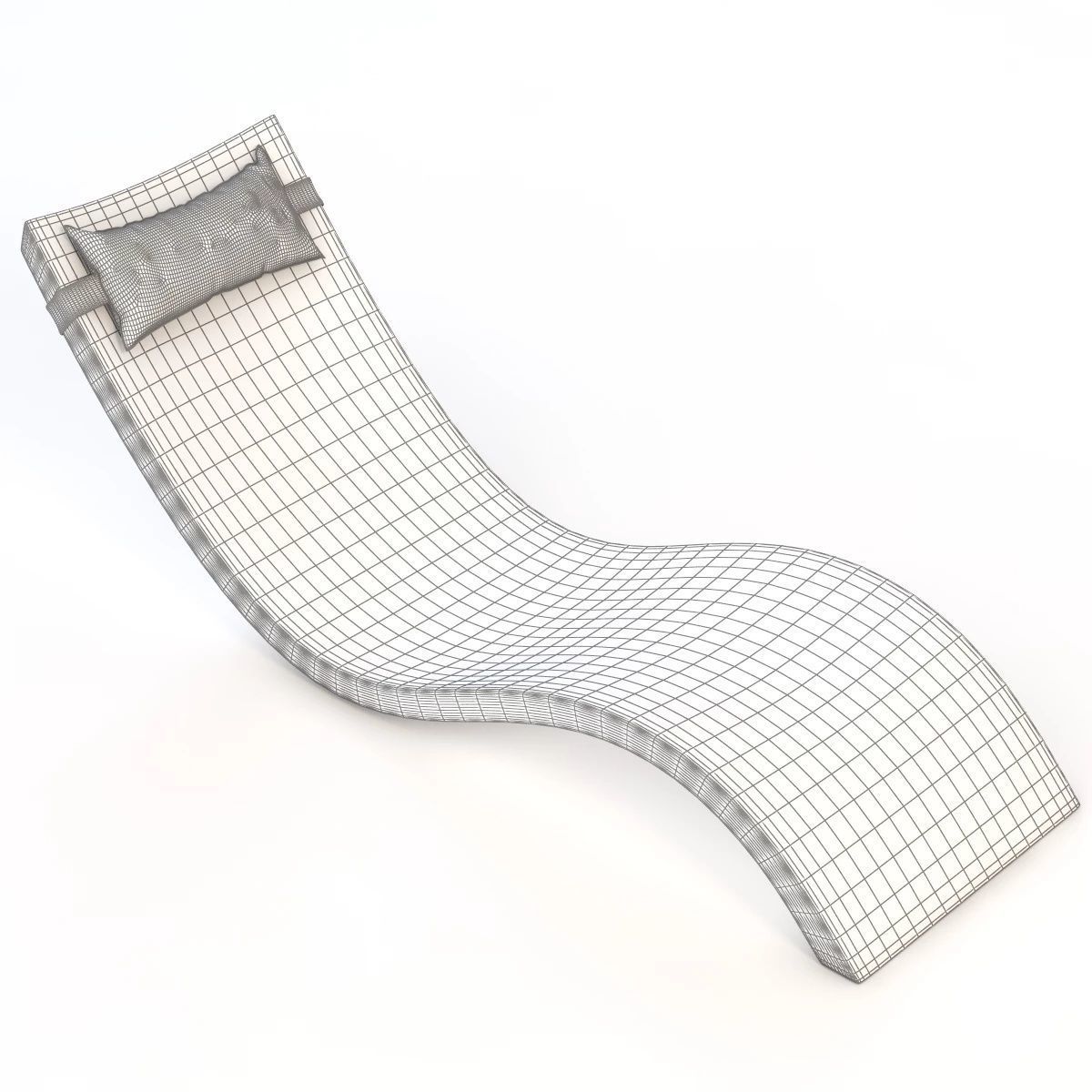 Ledge Lounger Pool Chaise 3D model | CGTrader