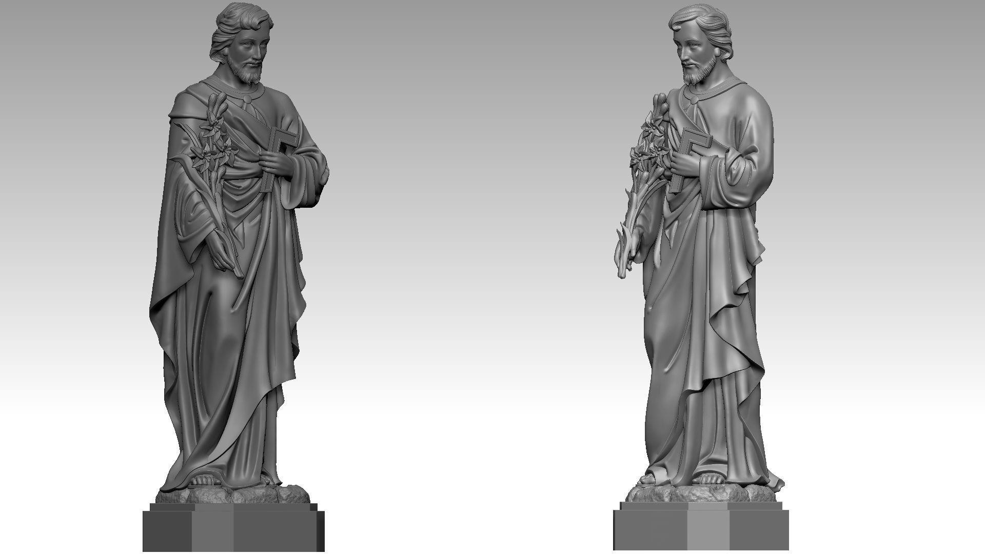 Saint Joseph 3D model 3D printable | CGTrader