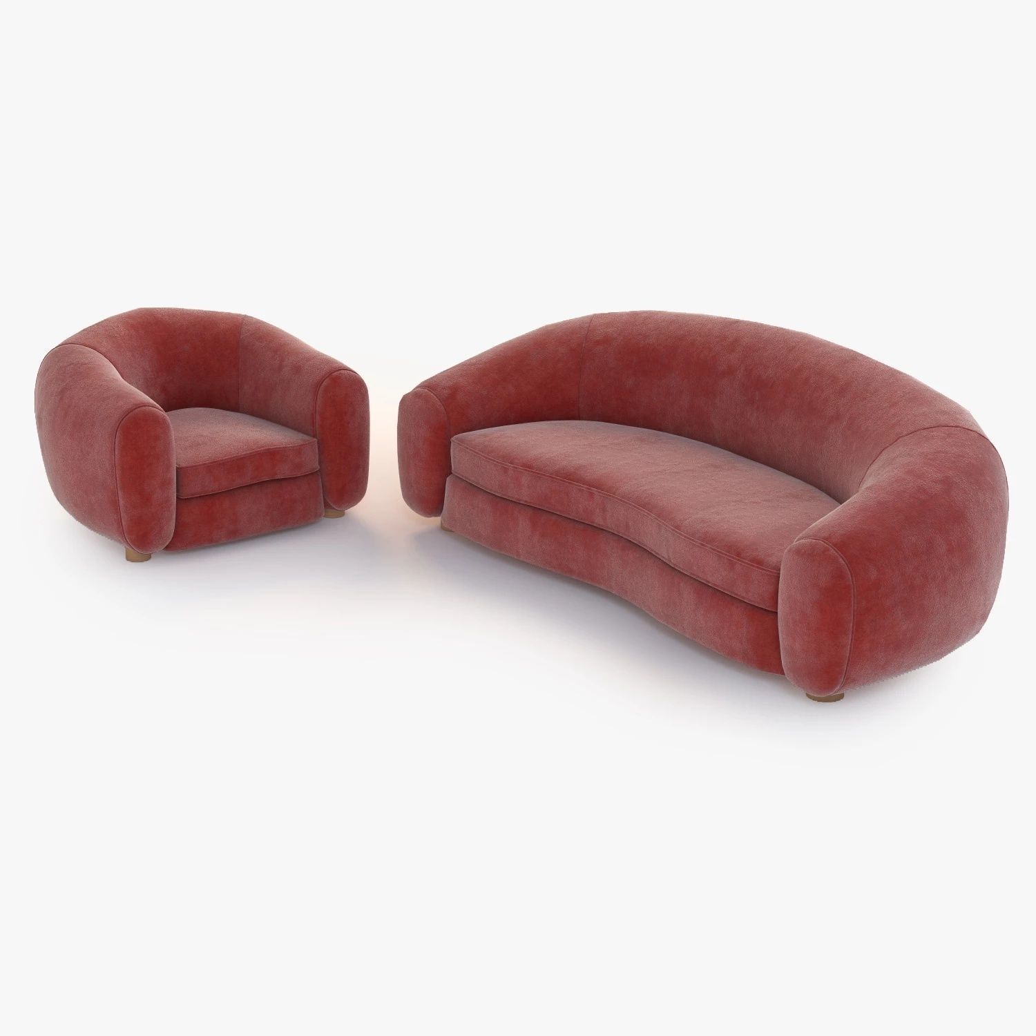 Jean Royere Polar Sofa Set 3D model | CGTrader