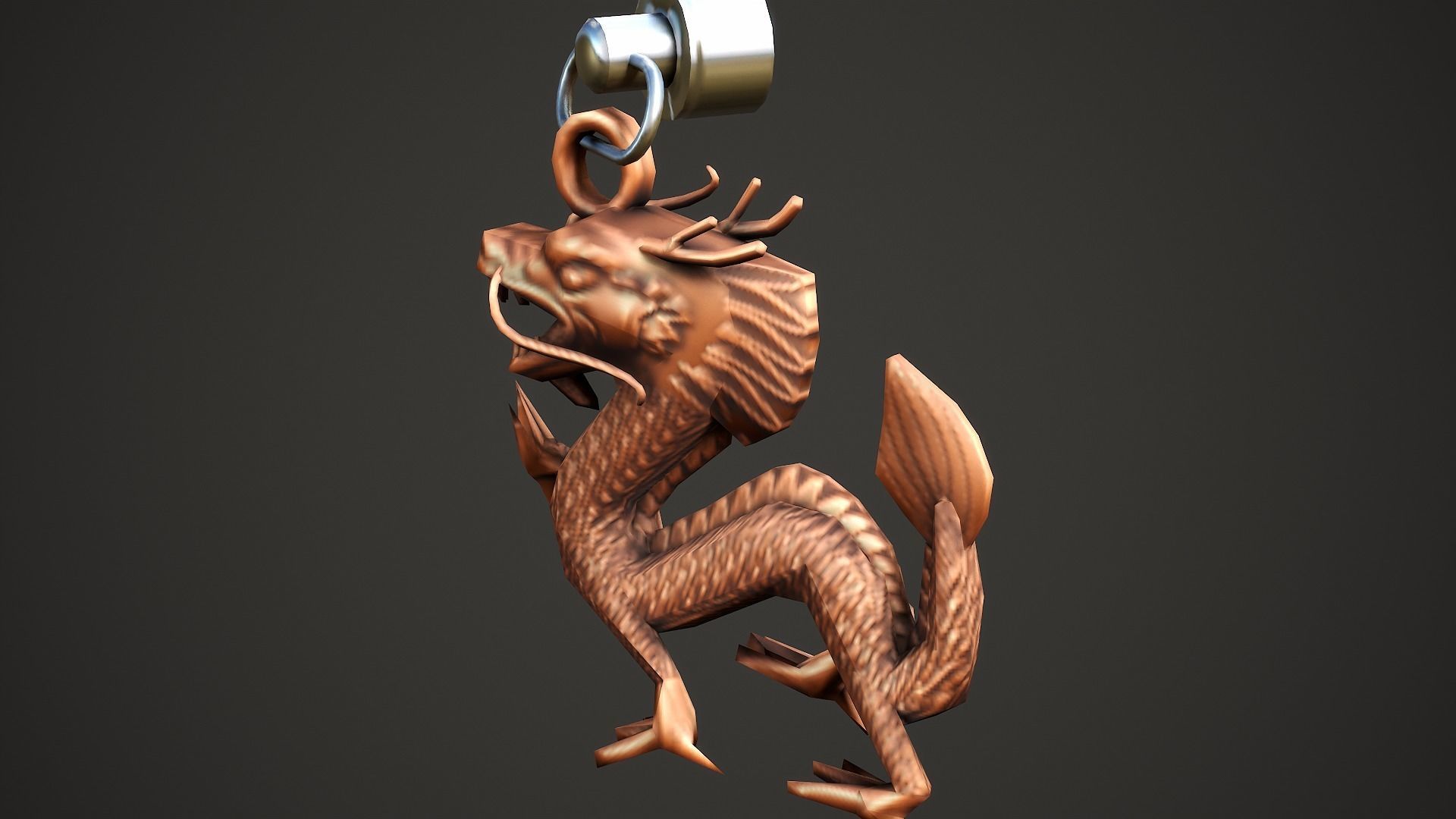 3D model Chinese Dragon Weapon Charm - Low Poly Game Ready VR / AR ...