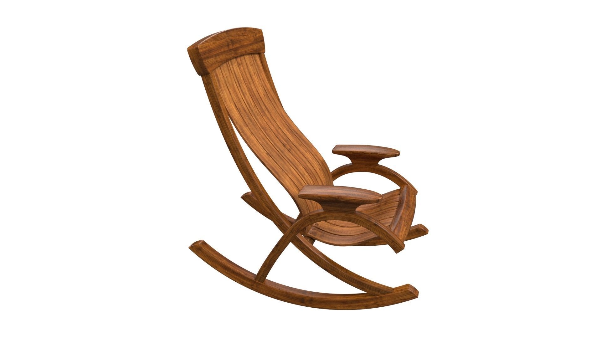 Wooden Rocking Chair 13990802 3D model | CGTrader