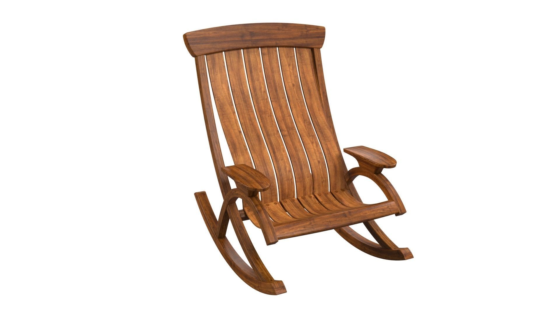 Wooden Rocking Chair 13990802 3D model | CGTrader
