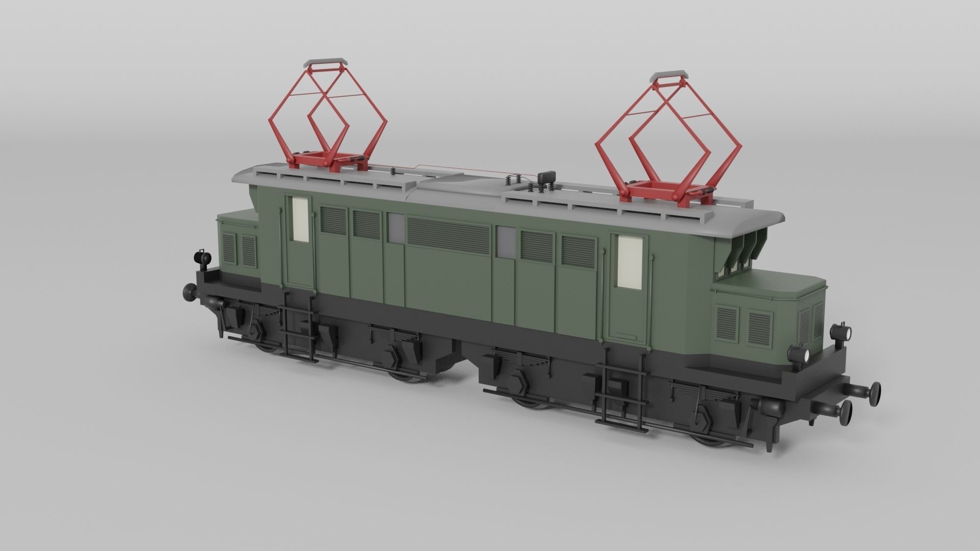 Historical German eleectric locomotive 3D model | CGTrader