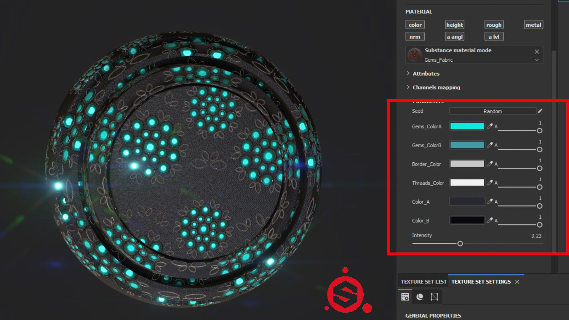 Gems Fabric Material Texture | CGTrader