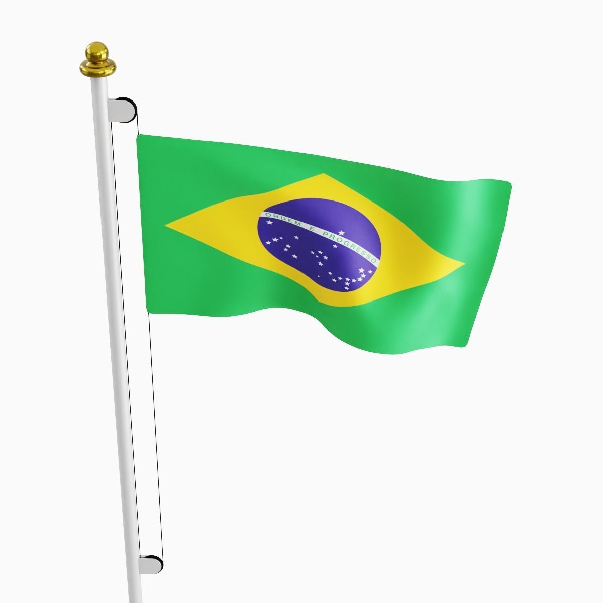3D model Flag of the Brazil VR / AR / low-poly | CGTrader