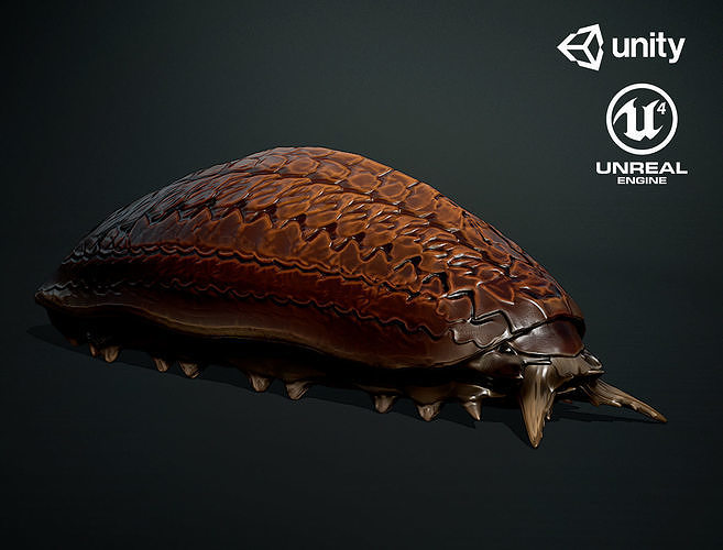 3D model Larvae creature1 VR / AR / low-poly | CGTrader