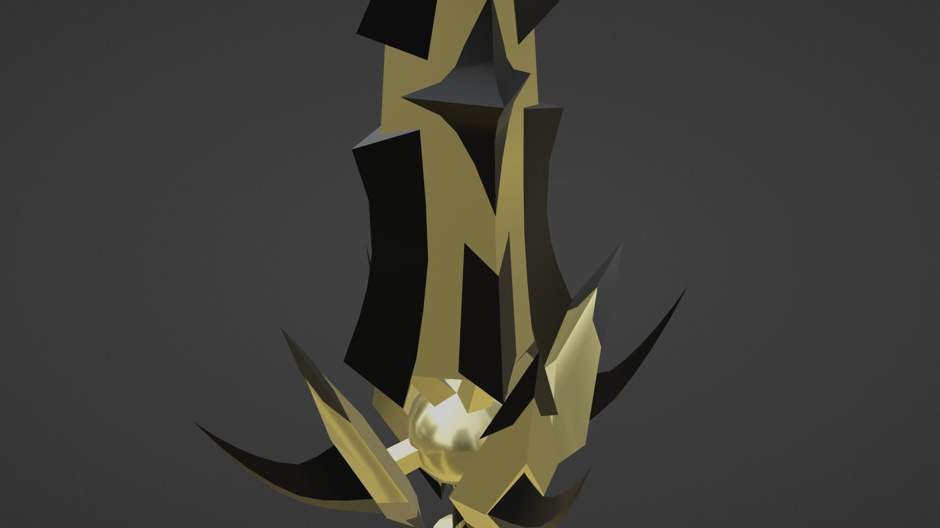 fantasy heavy golden sword free VR / AR / low-poly 3D model | CGTrader