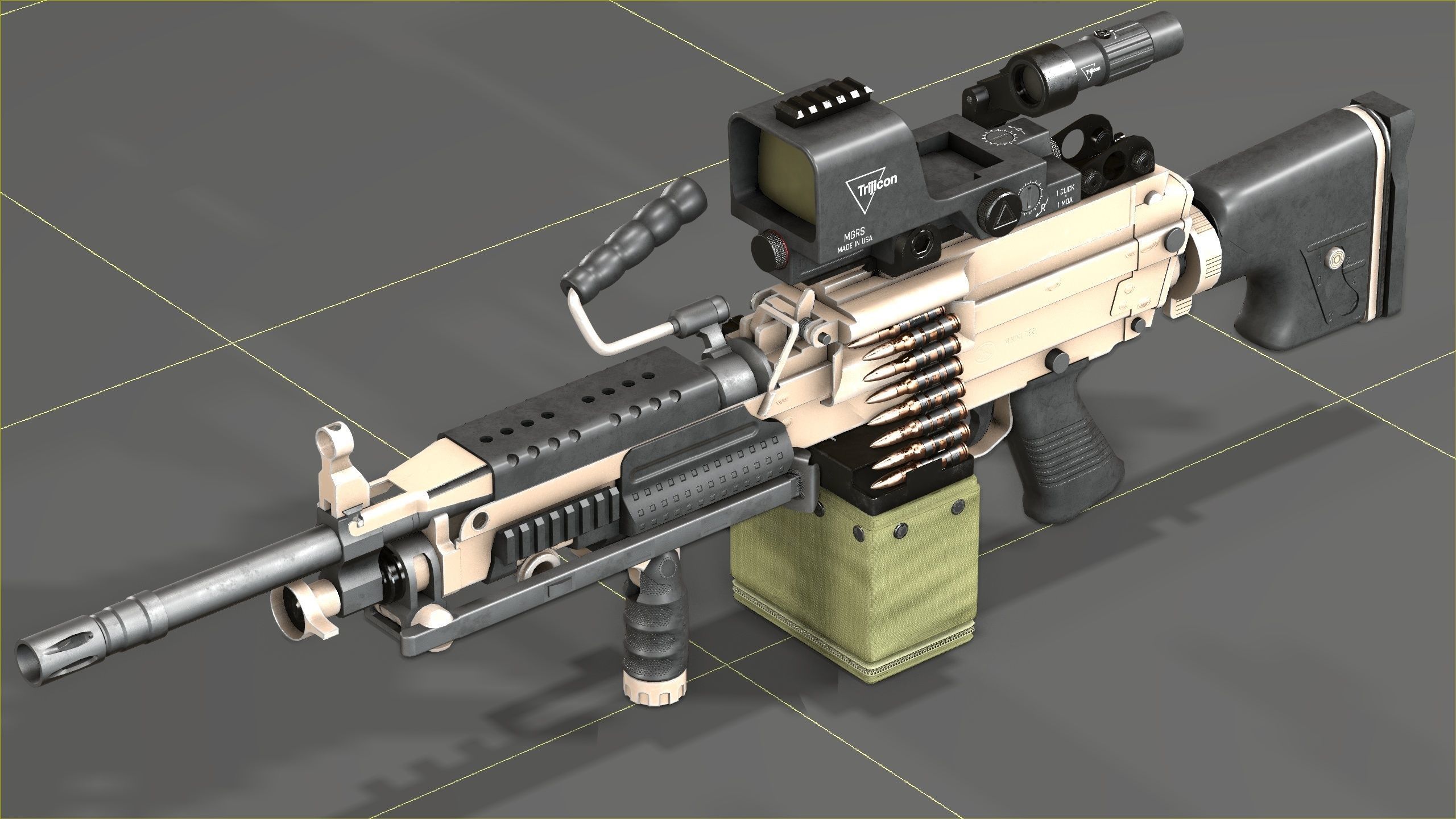 3D model FN Minmi MK3 with MGRS VR / AR / low-poly | CGTrader