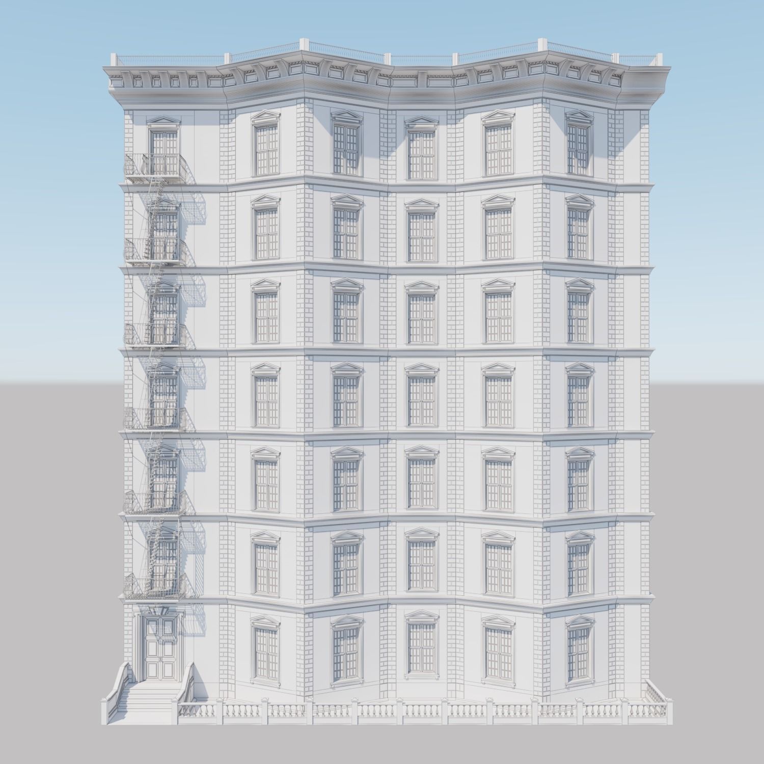 3D model New York City Apartment Building 05 THREEDEE INC VR / AR / low ...