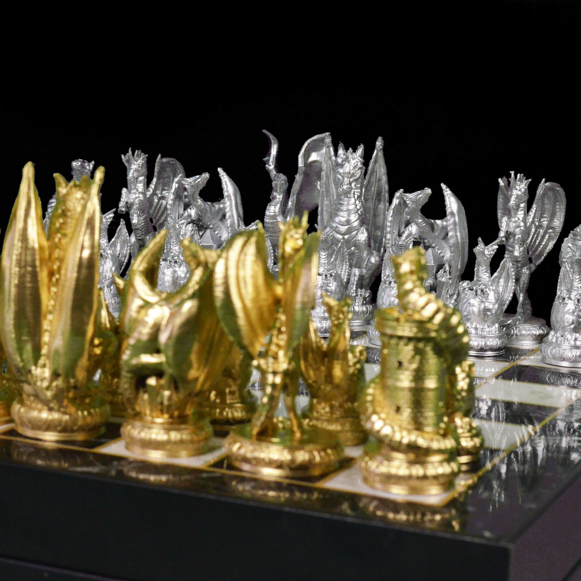 Dragon Chess Game 6 Different Pieces - Dragon Chess Game 3D model 3D ...