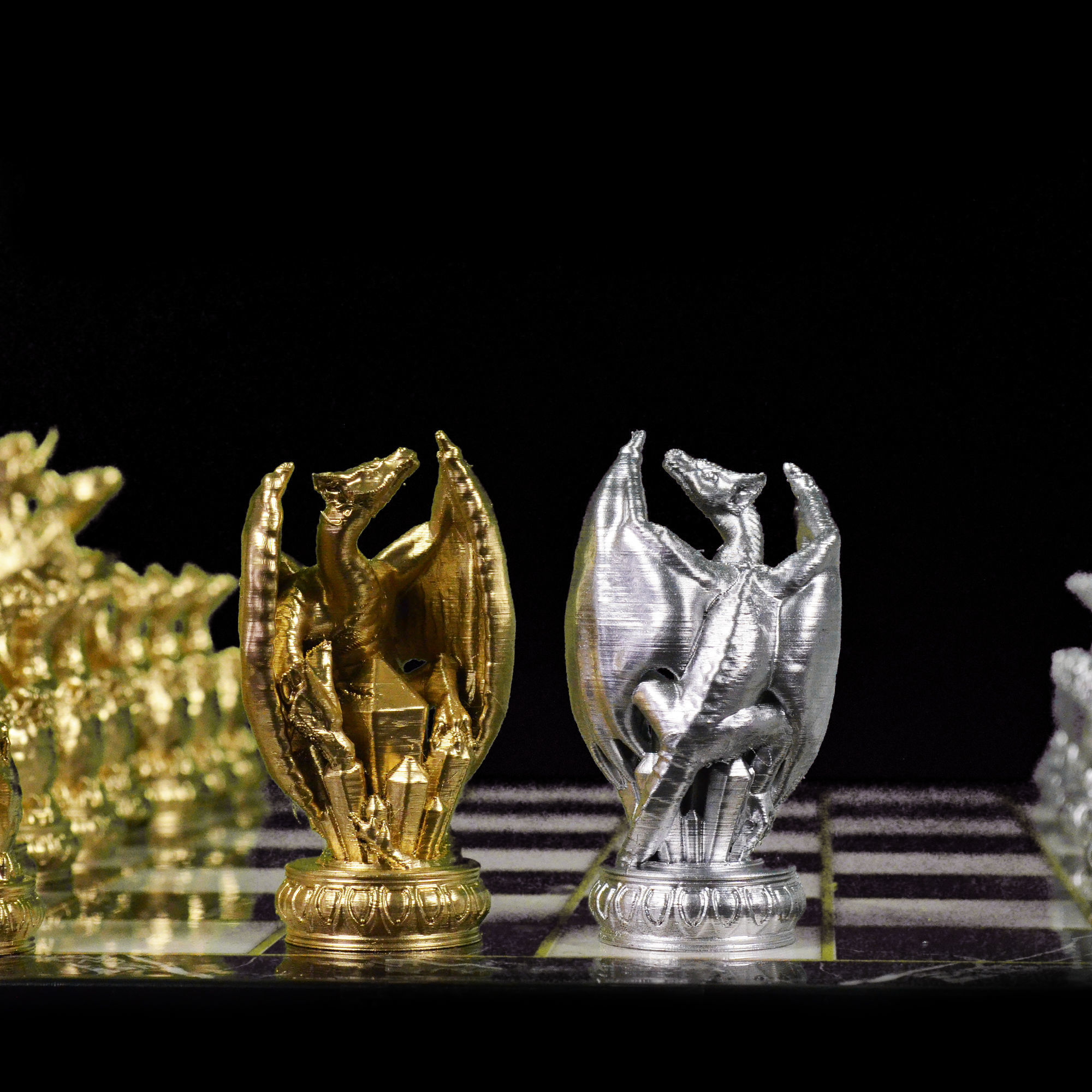Dragon Chess Game 6 Different Pieces - Dragon Chess Game 3D model 3D ...