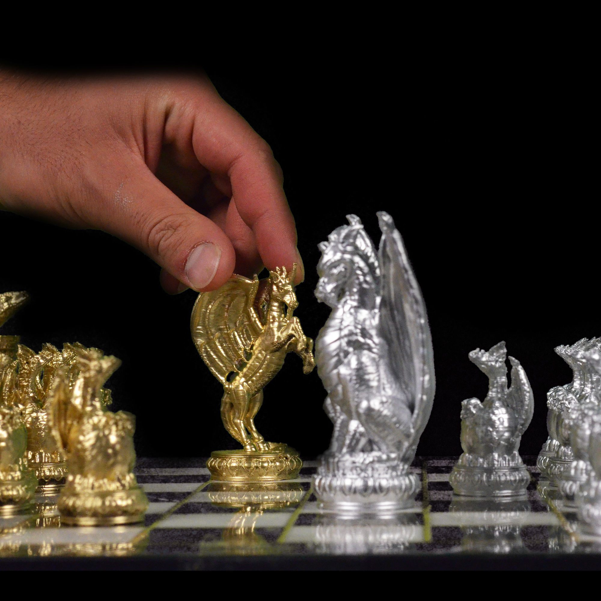 Dragon Chess Game 6 Different Pieces - Dragon Chess Game 3D model 3D ...