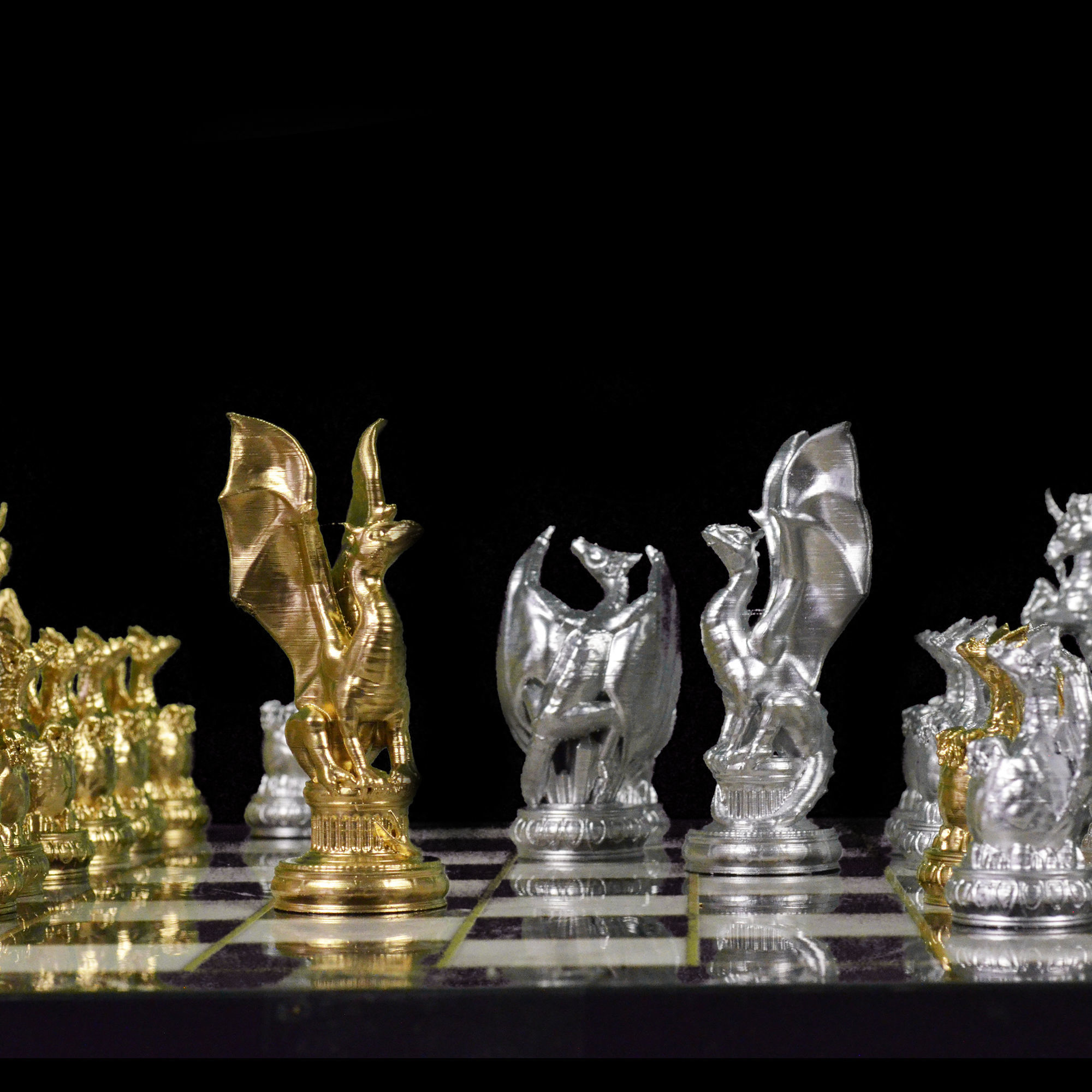 Dragon Chess Game 6 Different Pieces - Dragon Chess Game 3D model 3D ...