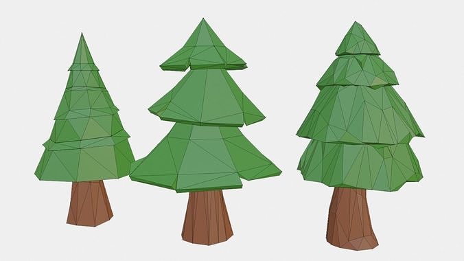 3D model Forest Trees VR / AR / low-poly | CGTrader