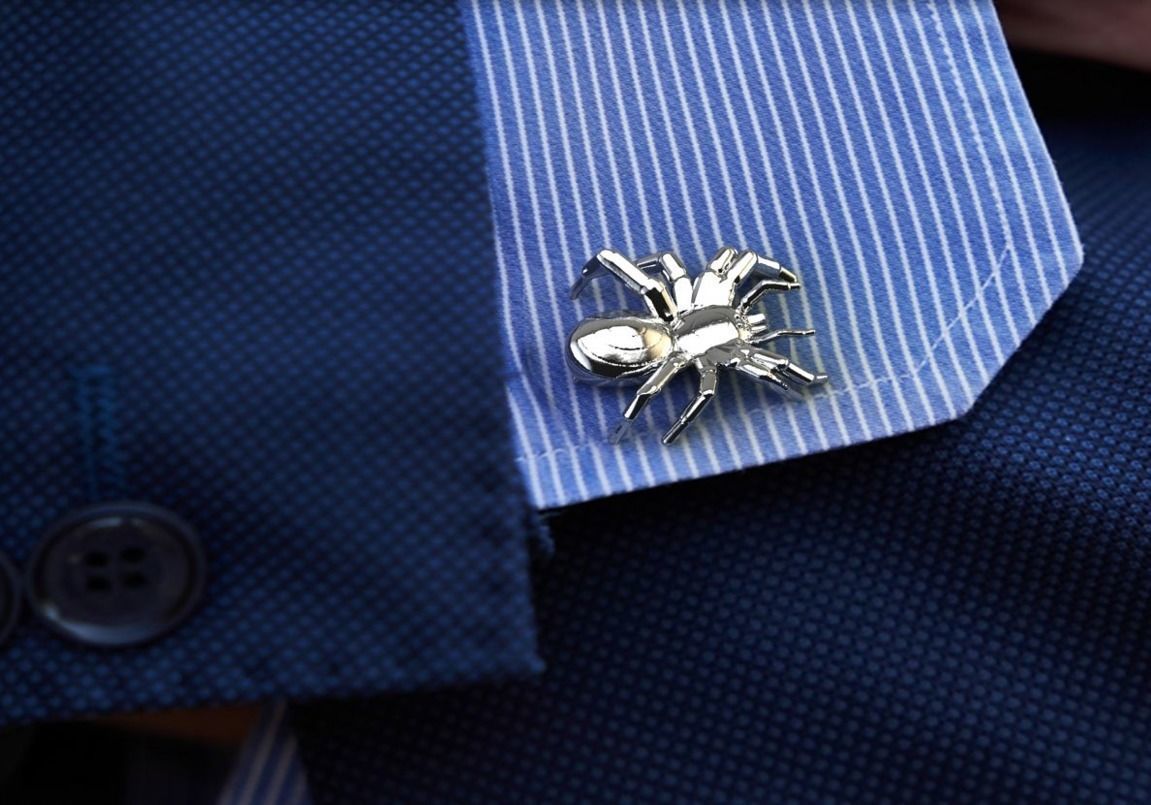 Cufflinks Spider 3D model 3D printable | CGTrader