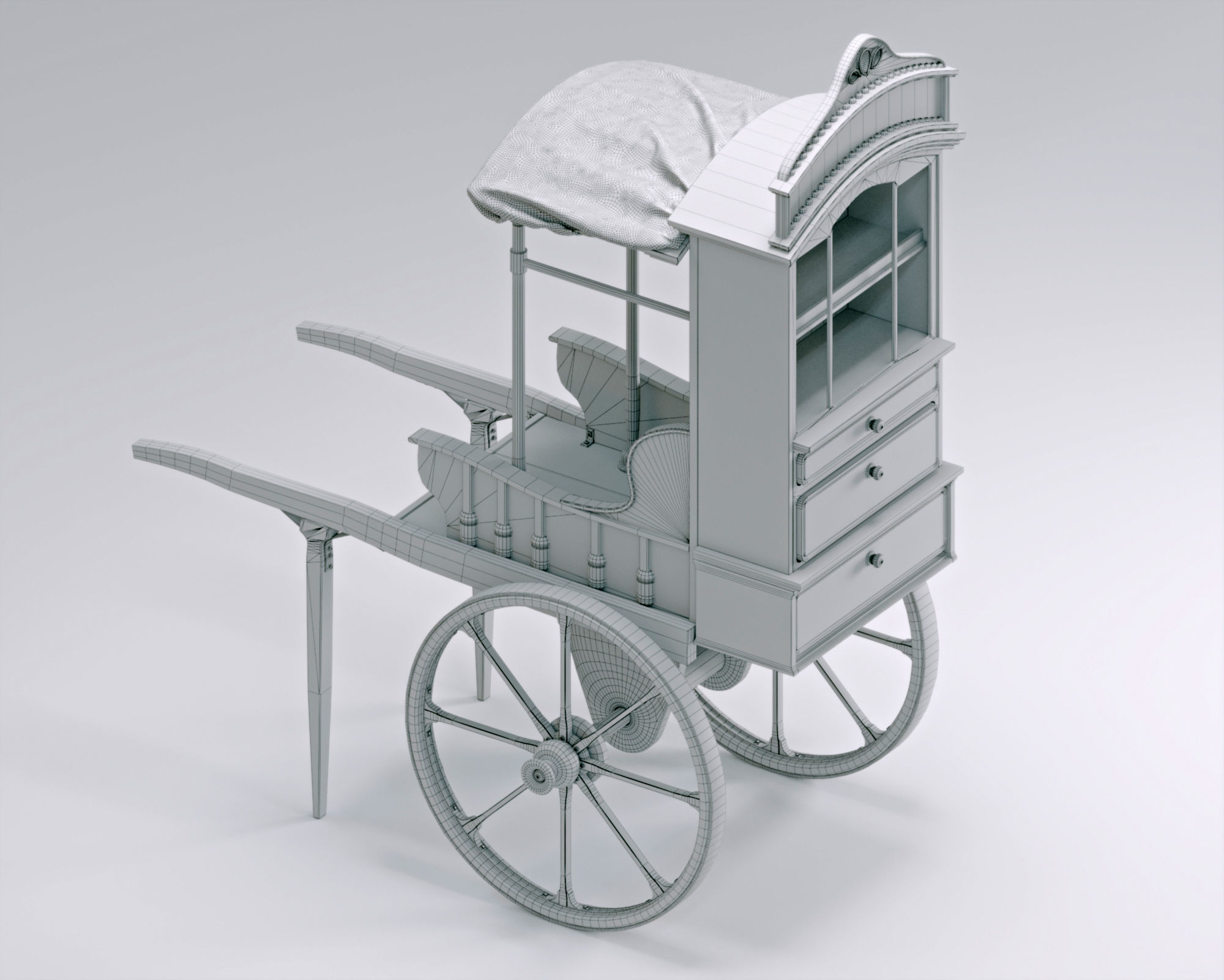 Fantasy Cart 3D model | CGTrader