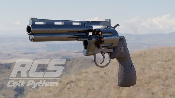 3D model Low Poly Revolver VR / AR / low-poly | CGTrader