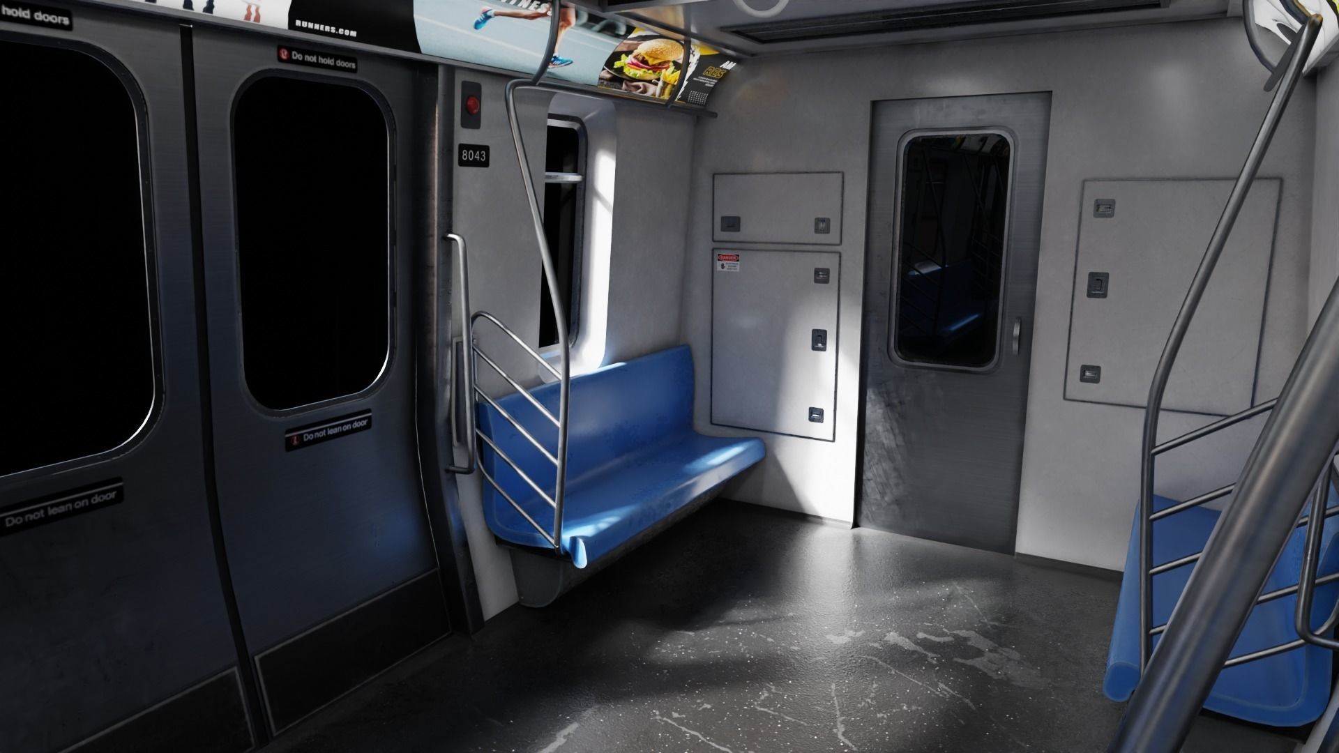 Subway Car Interior 8K and 4K Textures 3D model | CGTrader
