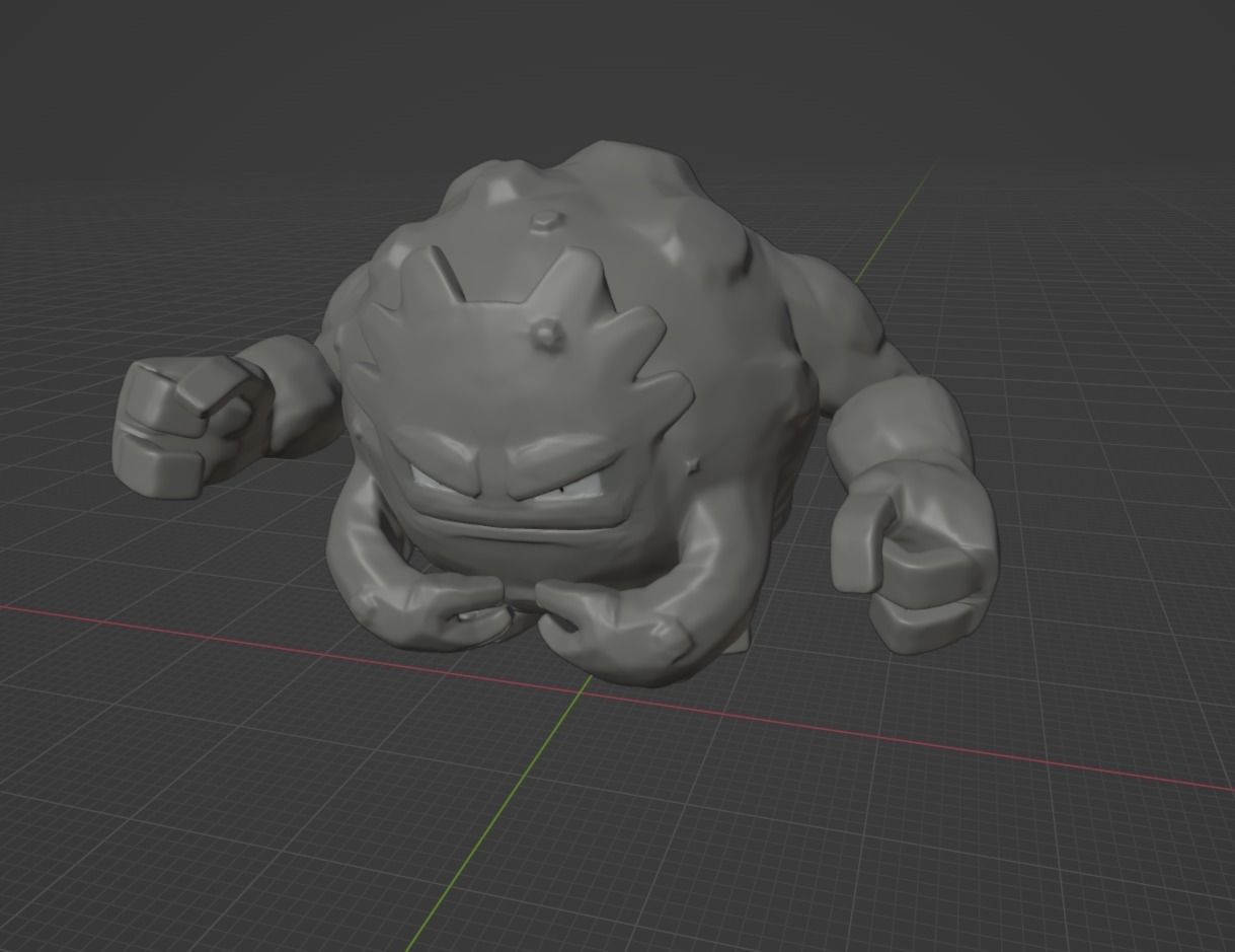 Geodude graveler and Golem pokemon 3D print model 3D model 3D printable ...