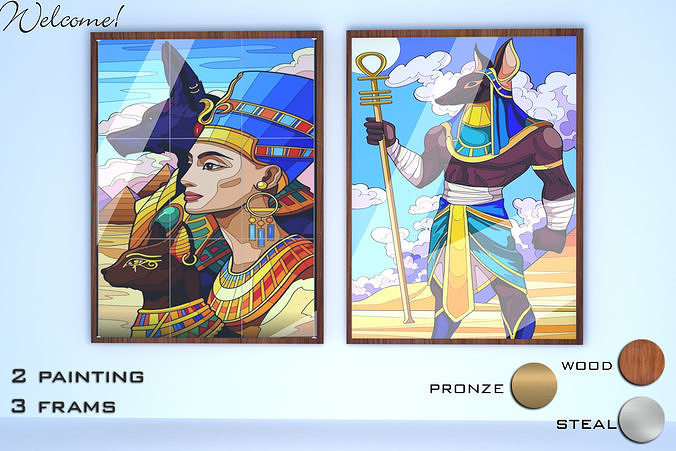 pharon wall poster 3D model | CGTrader