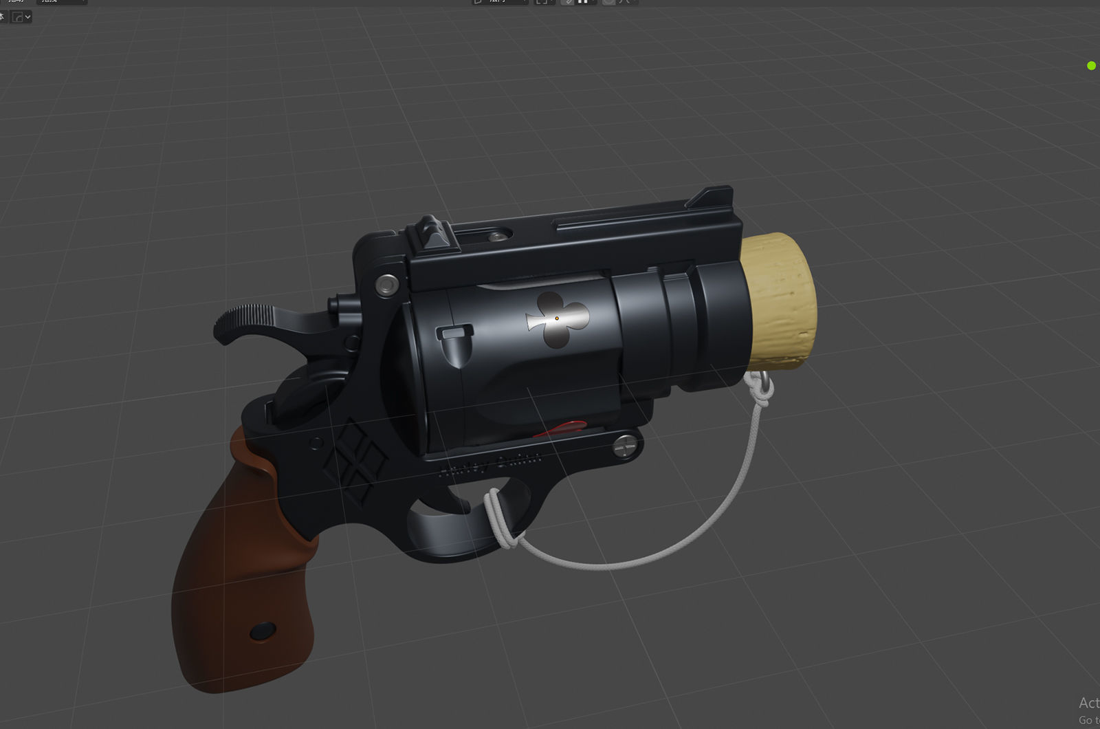 Harley Quinn Cork Pop Gun blender high model 3D model | CGTrader