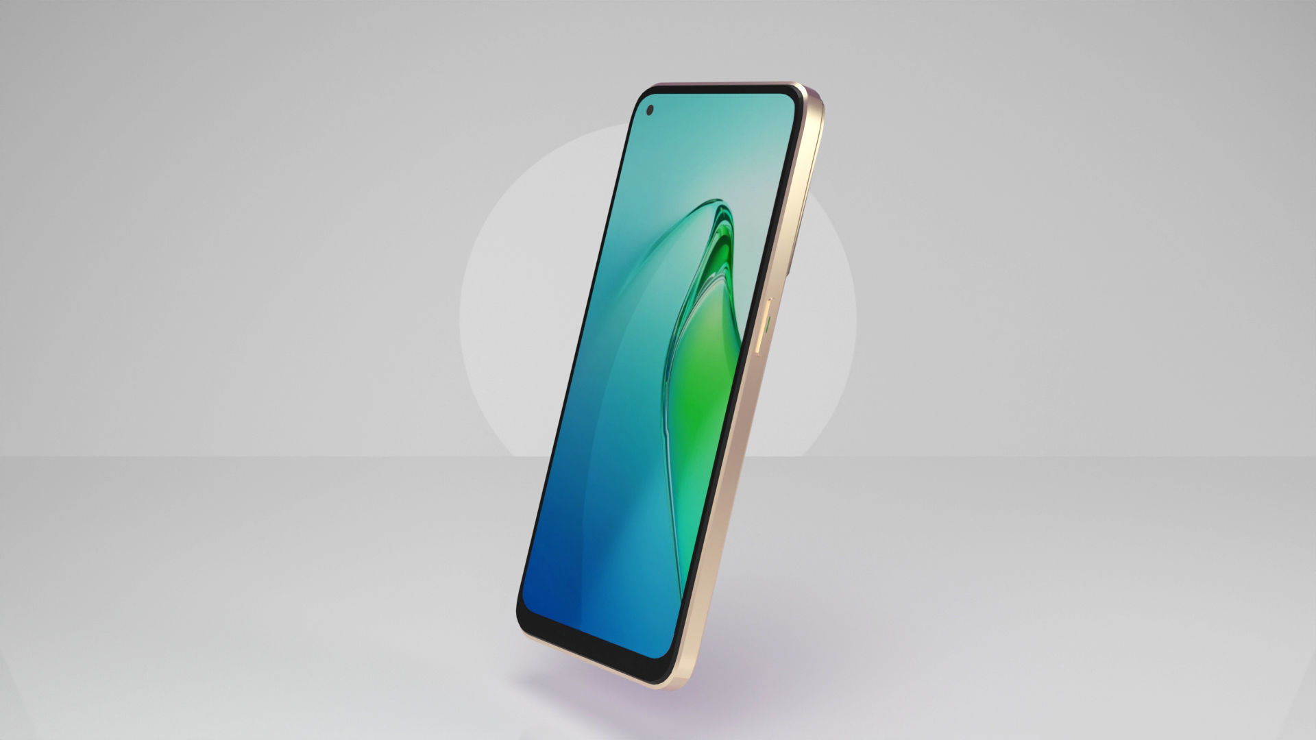 OPPO RENO 8 SHIMER GOLD 3D model | CGTrader