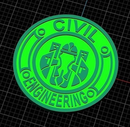 Civil Engineering Medal or Coin Medalla Ingenieria Civil free 3D model ...