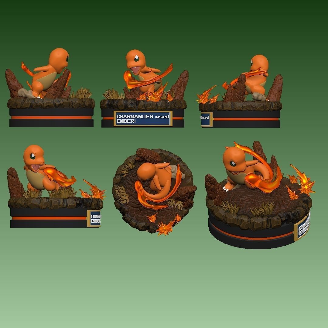 KANTO STARTERS 3D model | CGTrader