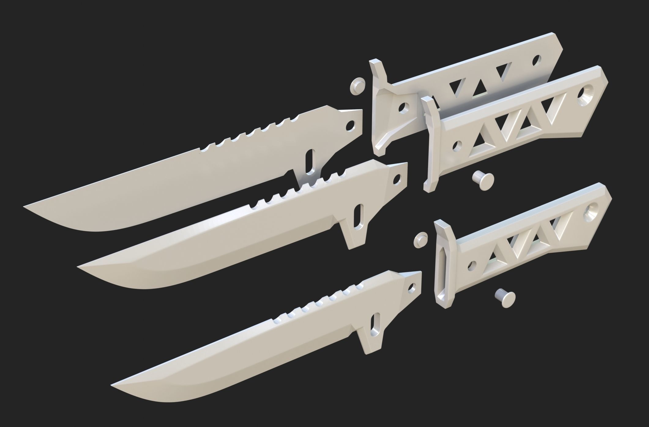 Xenohunter Knife Valorant - cosplay props 3D model 3D printable | CGTrader