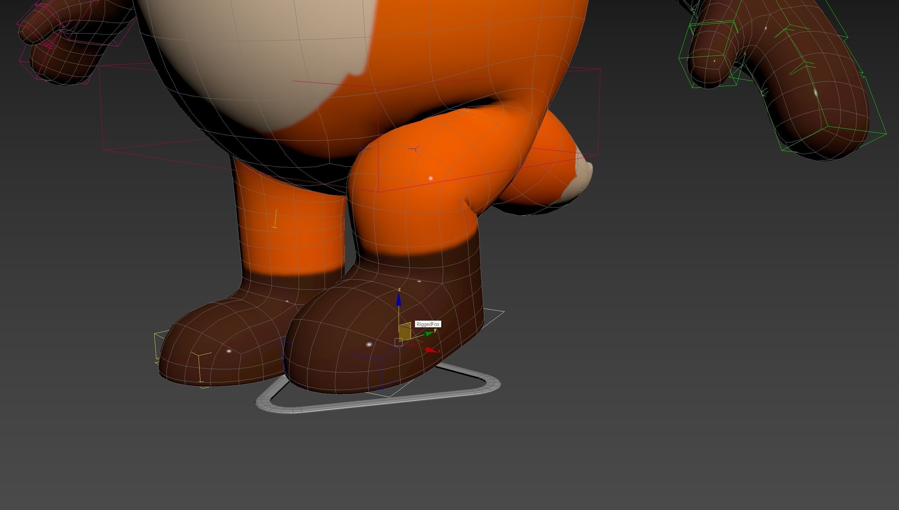 Rigged Fox Character 3D model rigged | CGTrader