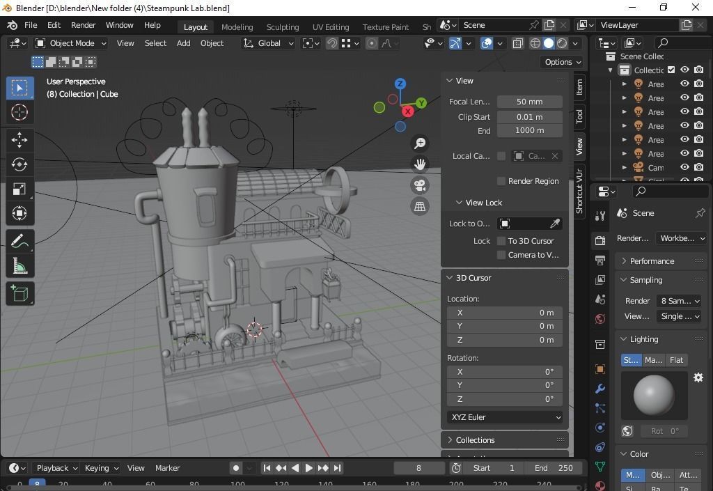 Steampunk Lab 3D model | CGTrader