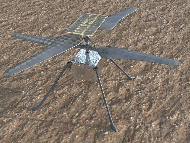 Ingenuity Mars helicopter 3D model | CGTrader