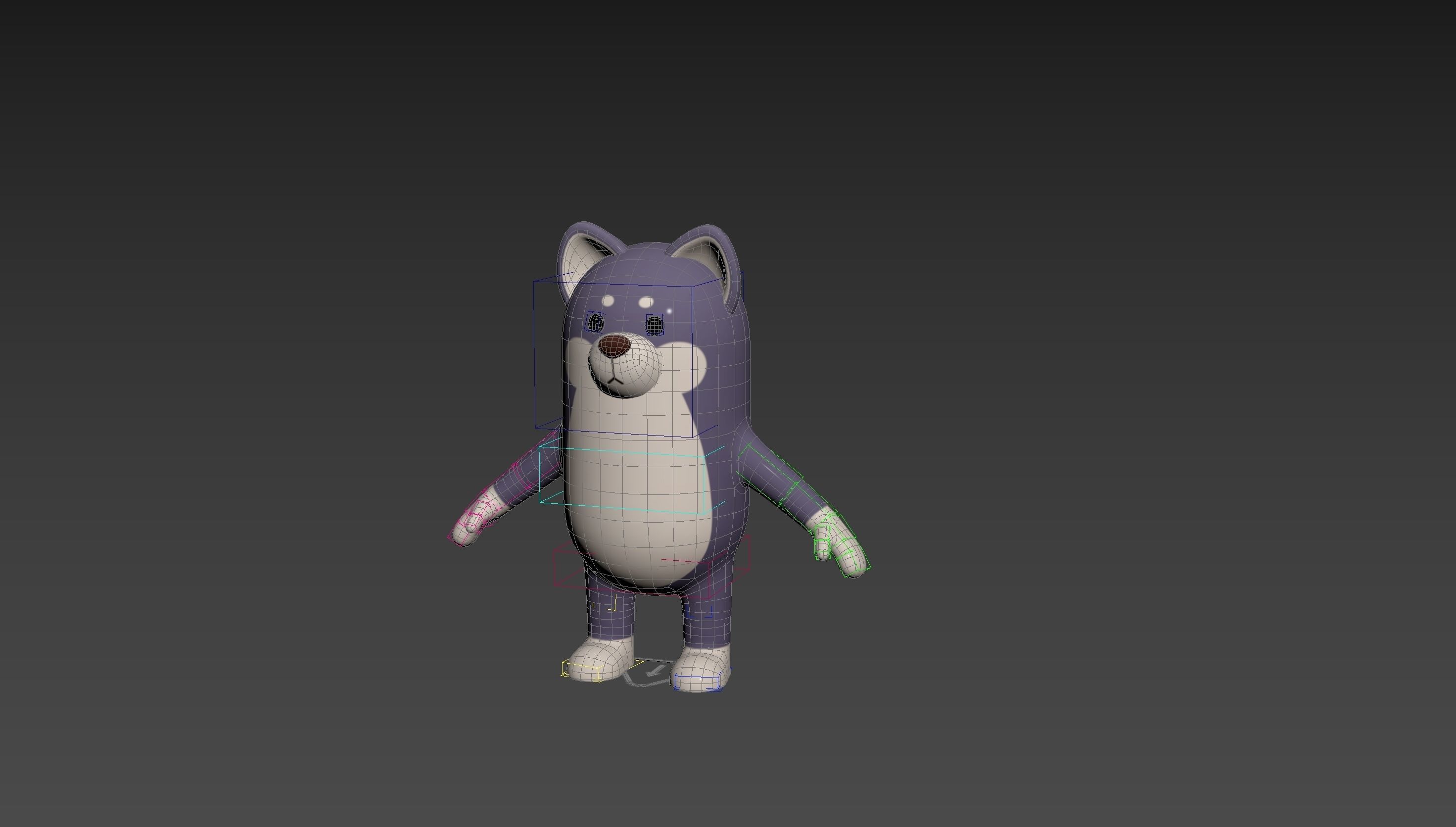 Rigged Wolf Character 3D model rigged | CGTrader