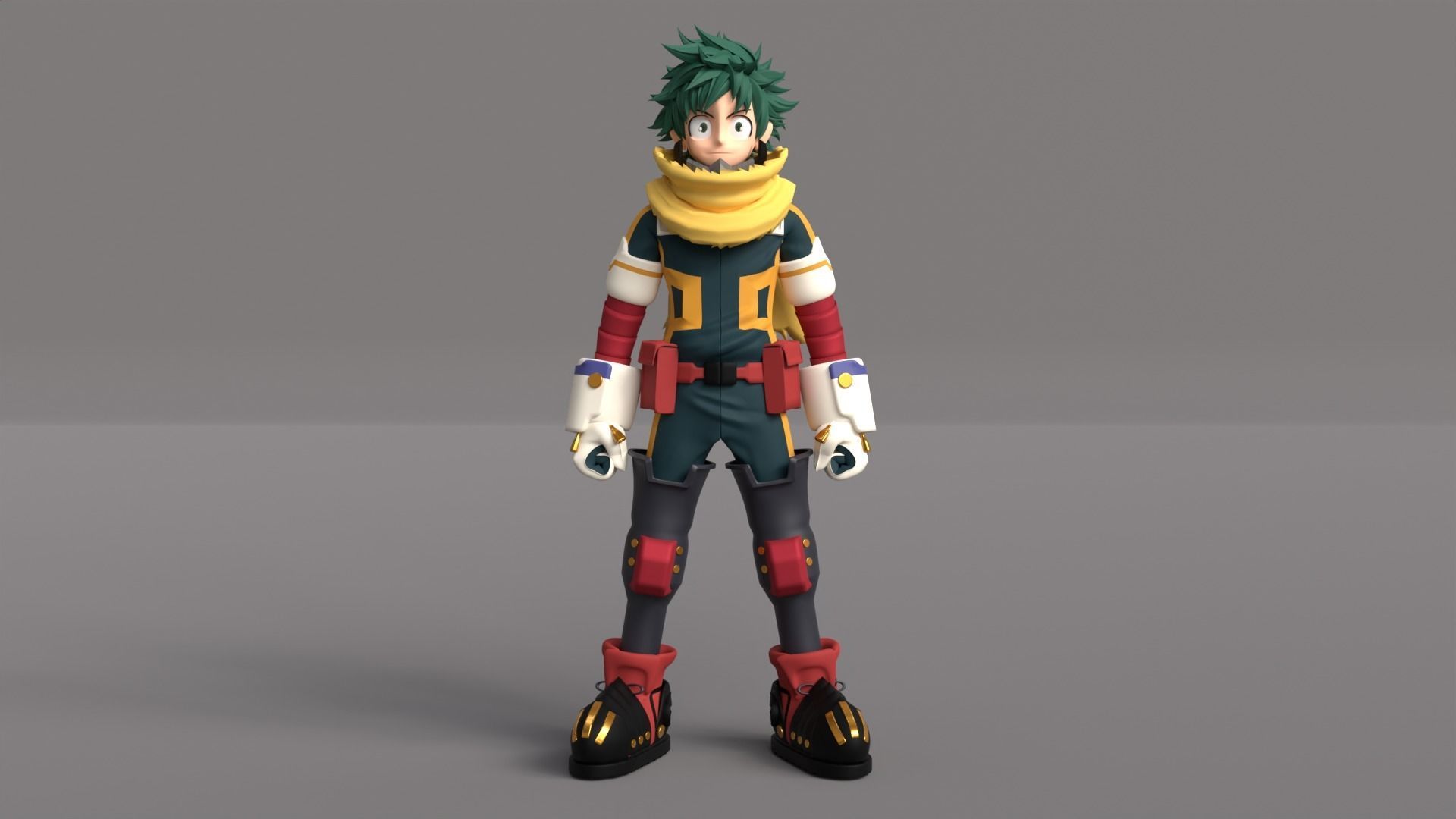 Deku Zeta Suit - My Hero Academia 3D model rigged | CGTrader