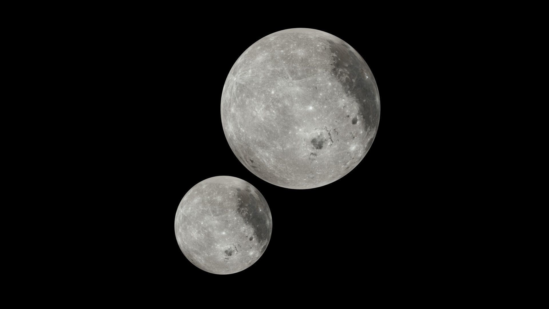 Two Moons 3D model | CGTrader