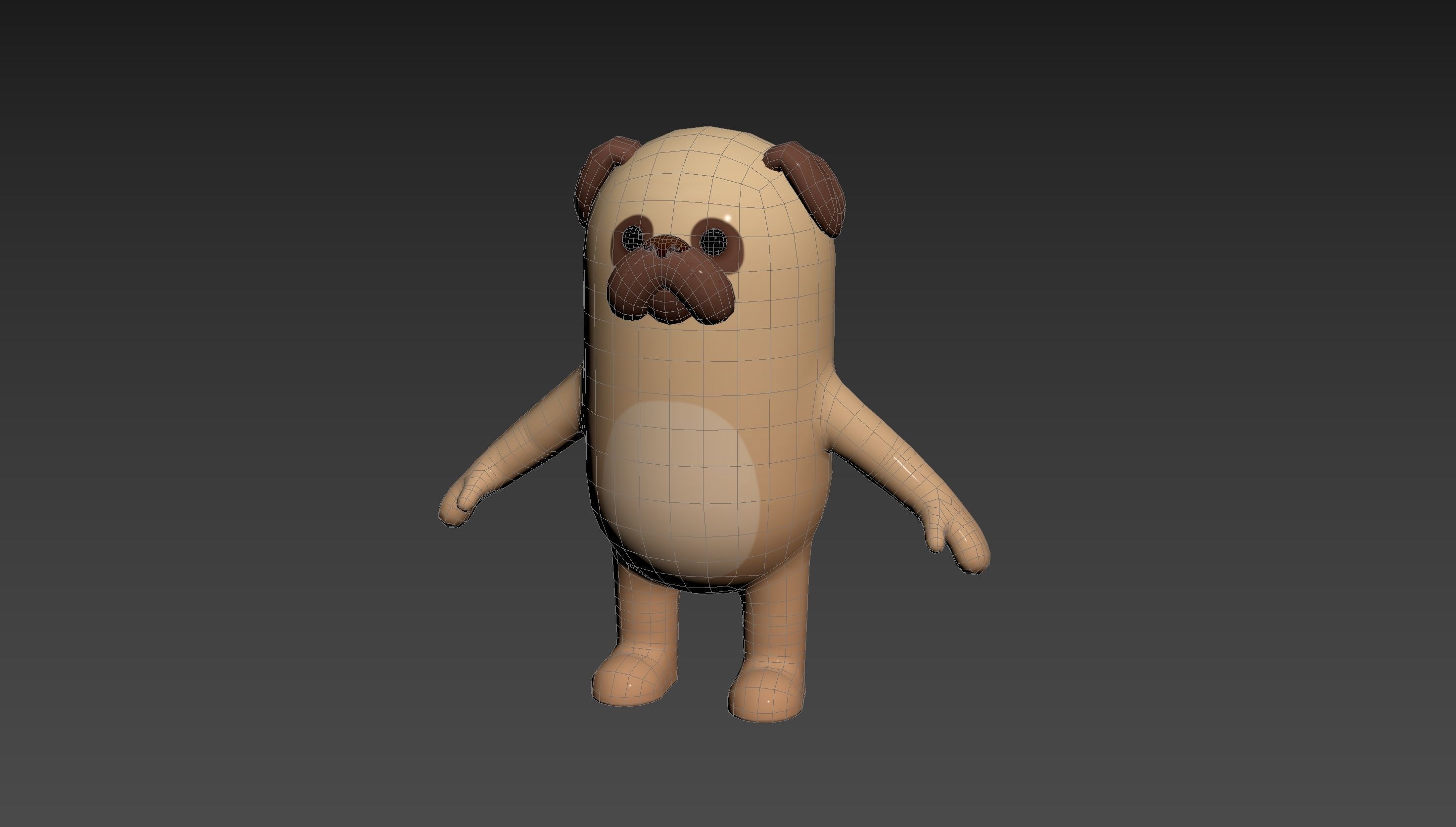Pug Dog Character 3D model | CGTrader