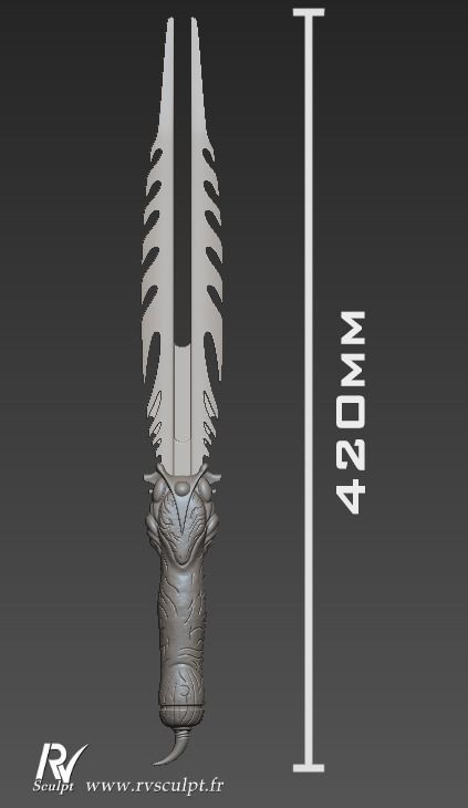 Predator dagger 3D model 3D printable | CGTrader