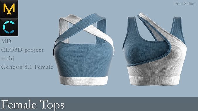 Female Tops Marvelous Designer 3D model | CGTrader