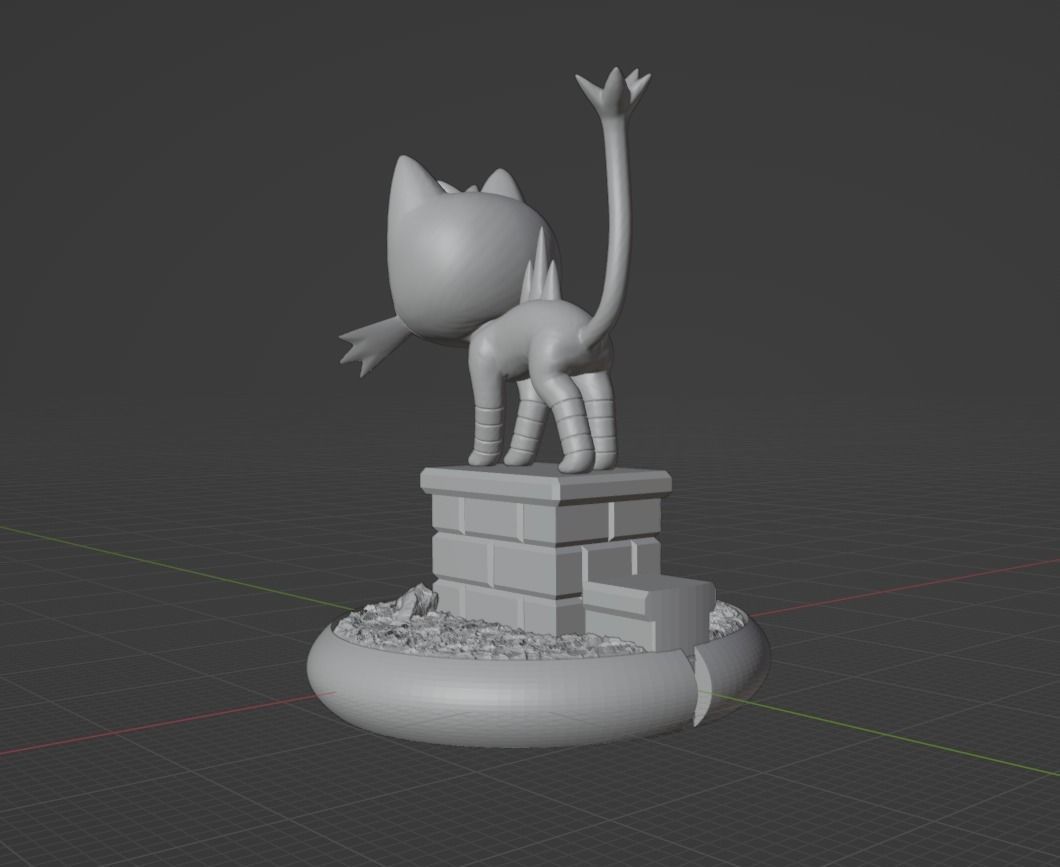 Litten Torracat and Incineroar 3D model 3D printable | CGTrader