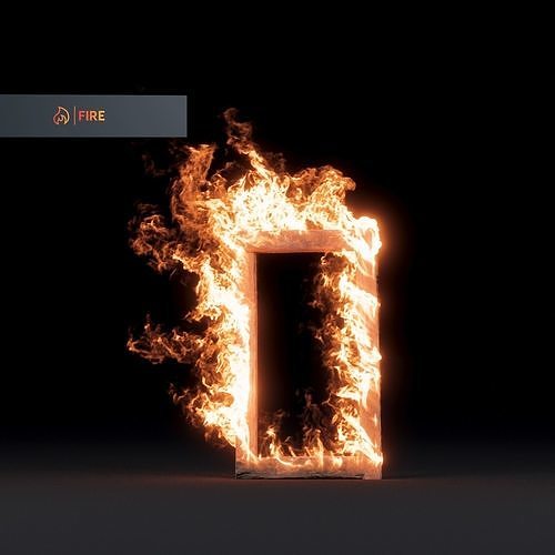 3D Door Frame Fire 3D model animated | CGTrader
