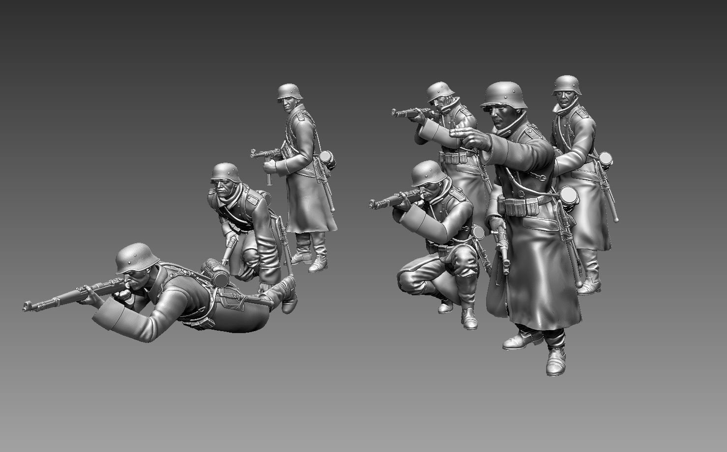 German soldiers 3D model 3D printable | CGTrader
