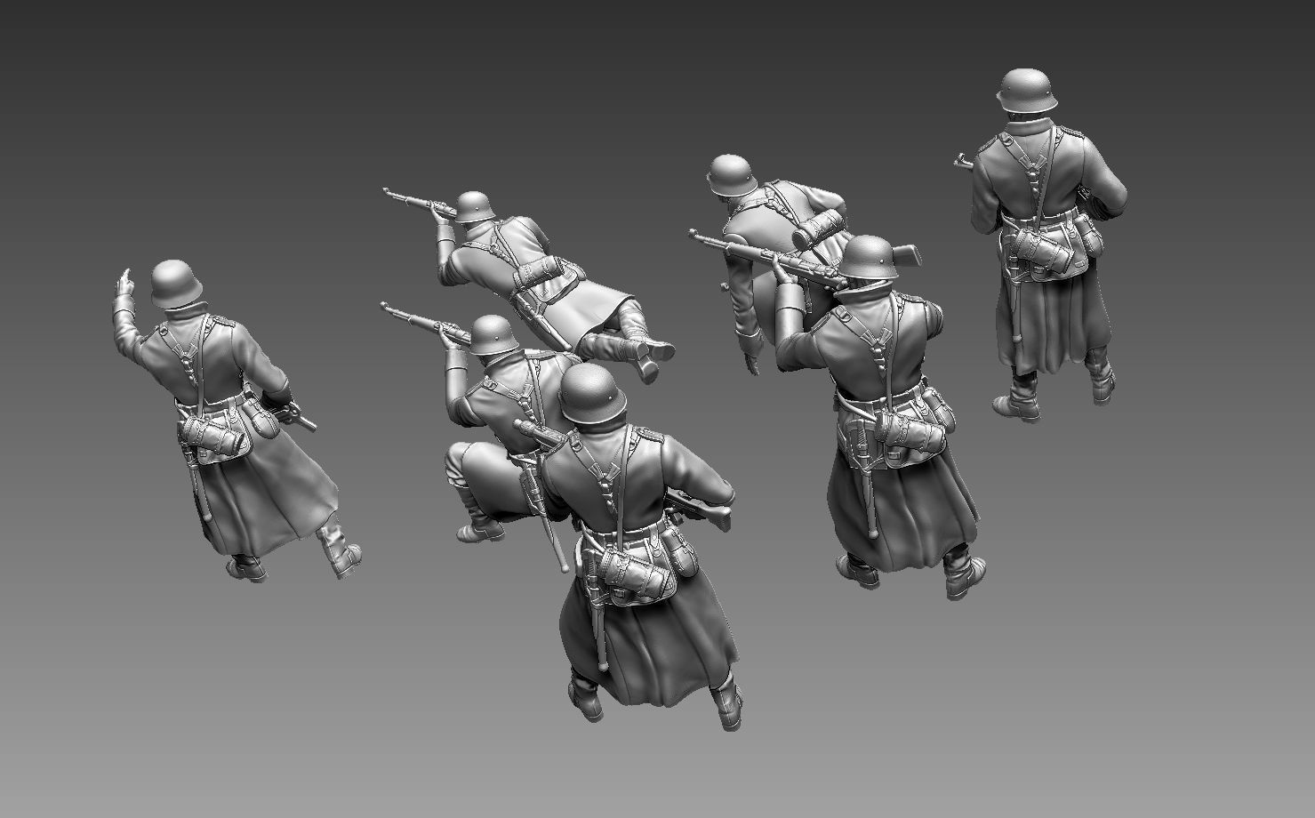 German soldiers 3D model 3D printable | CGTrader