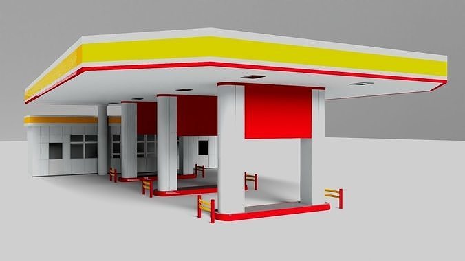 3D Gas Station 3D model | CGTrader