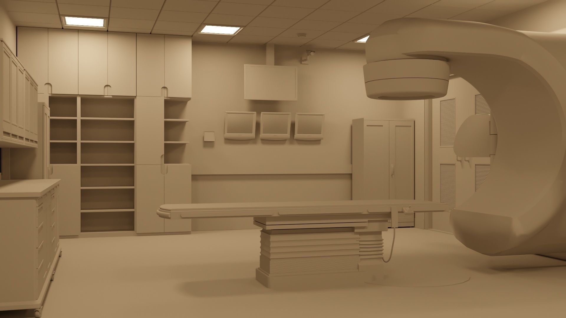 Hospital linear accelerator Room 3d model 3D model | CGTrader