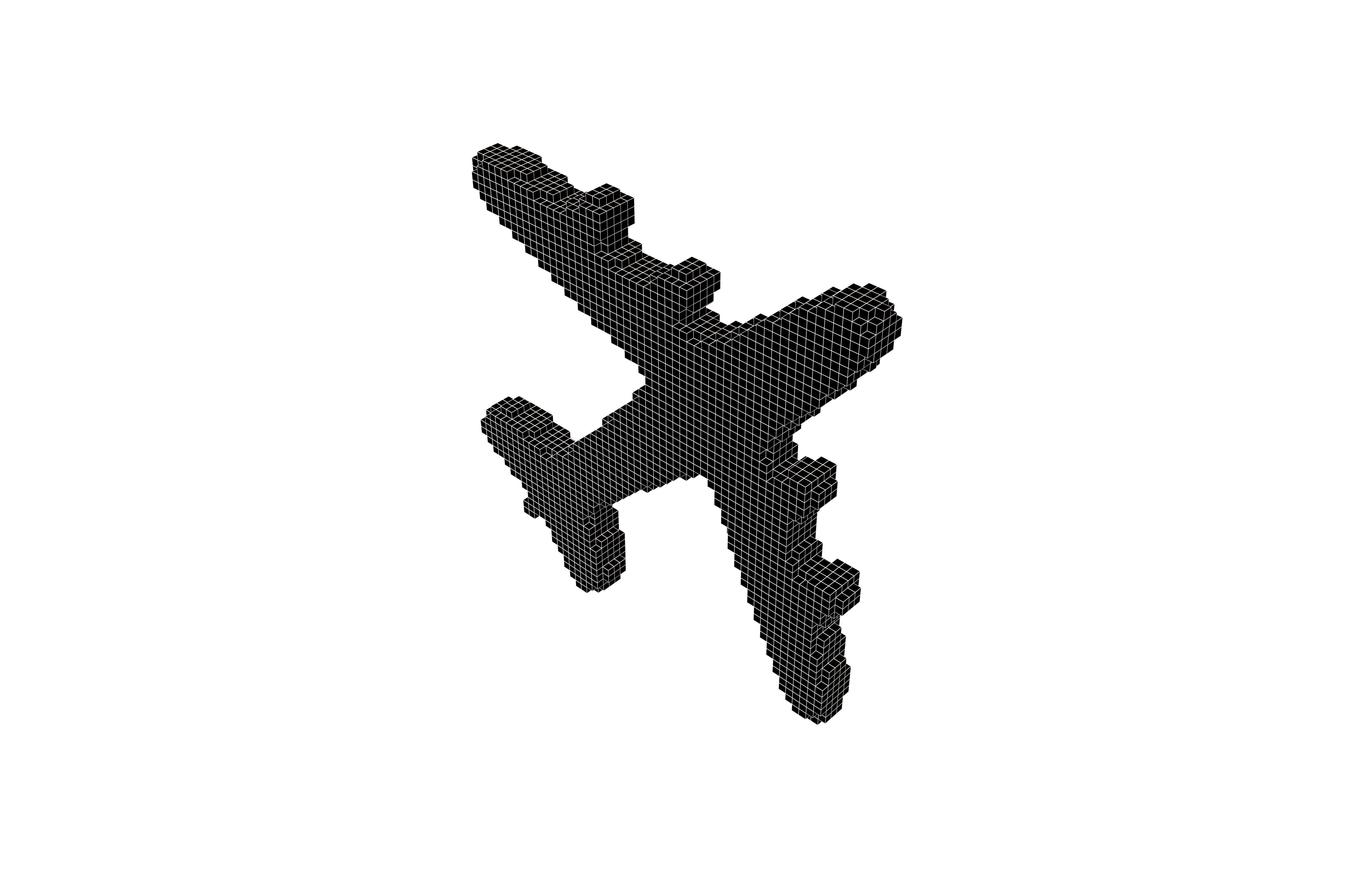 3D model Voxel Airplane Symbol V1 001 VR / AR / low-poly | CGTrader