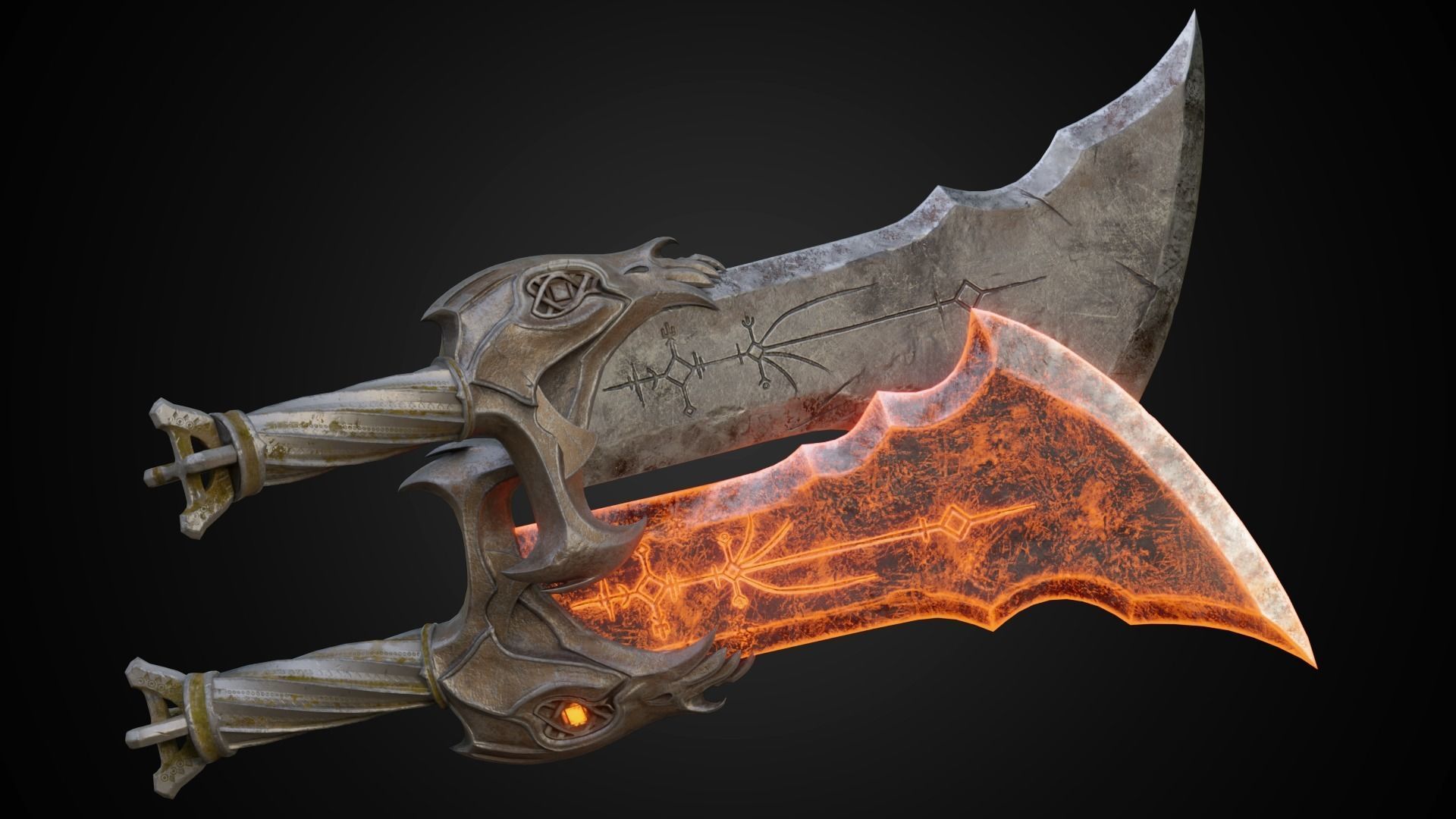 3D model Chaos blades God of war ragnarok VR / AR / low-poly | CGTrader