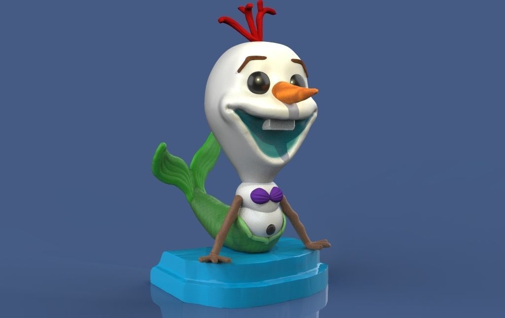 Olaf The Little Mermaid 3D model 3D printable | CGTrader