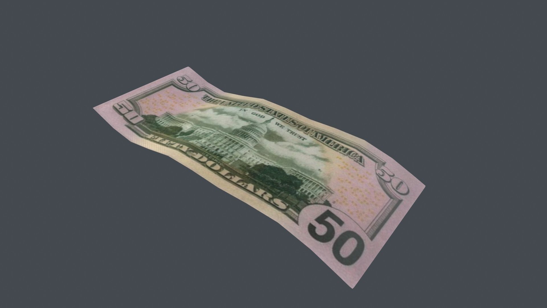 3D model 50 Dollar Bill 3D Model VR / AR / low-poly | CGTrader