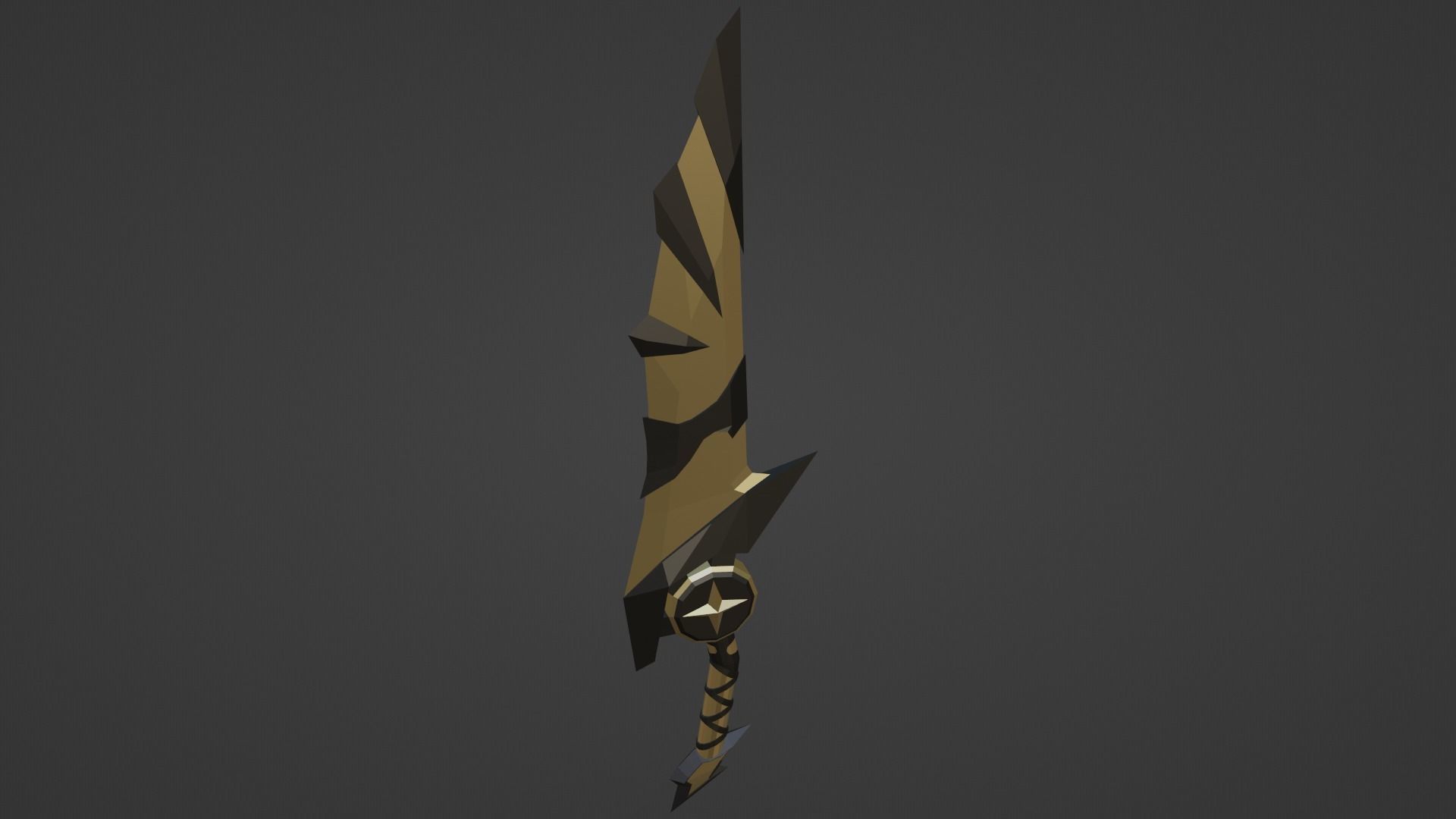 stylized golden double daggers free VR / AR / low-poly 3D model | CGTrader