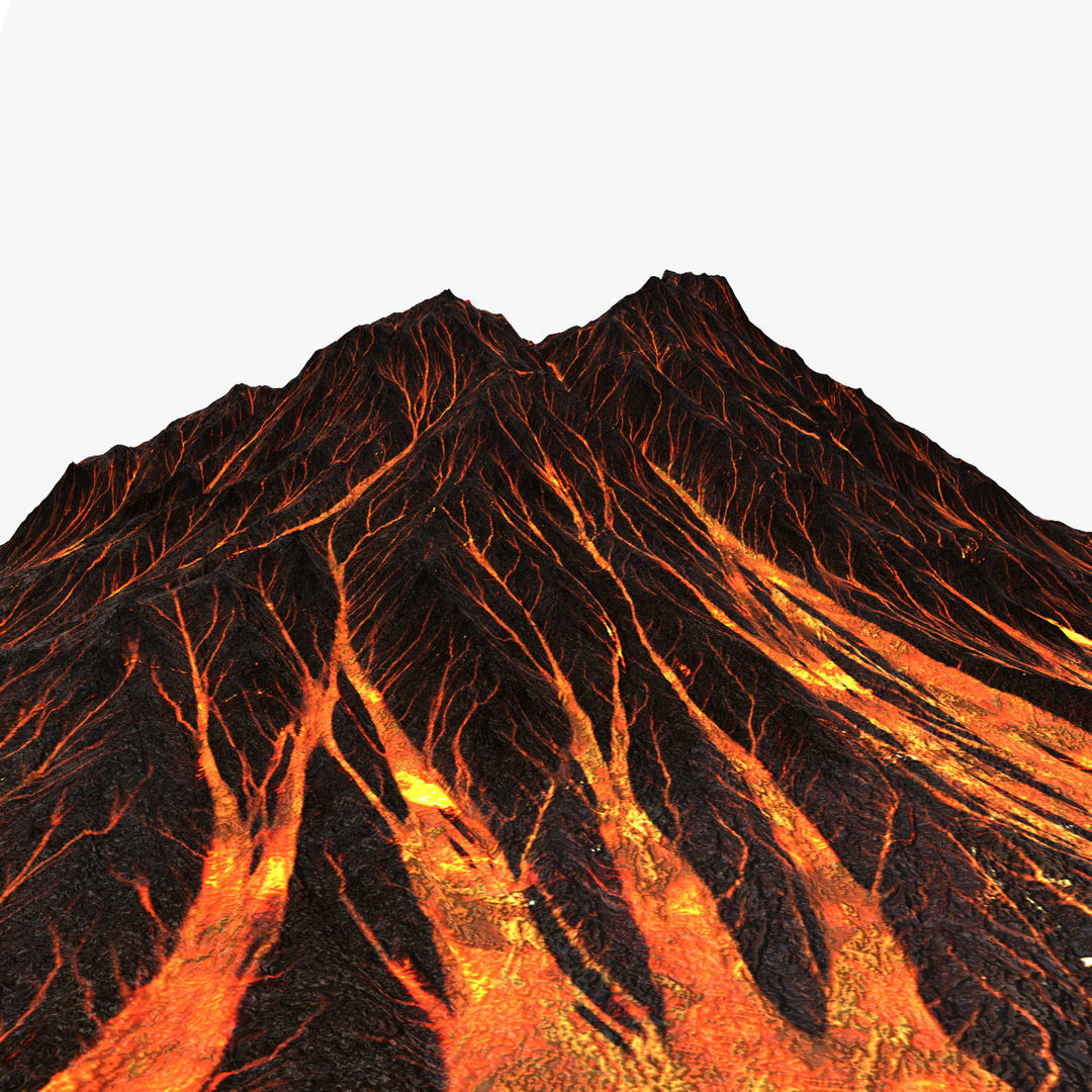 Volcano mountain 3D model | CGTrader
